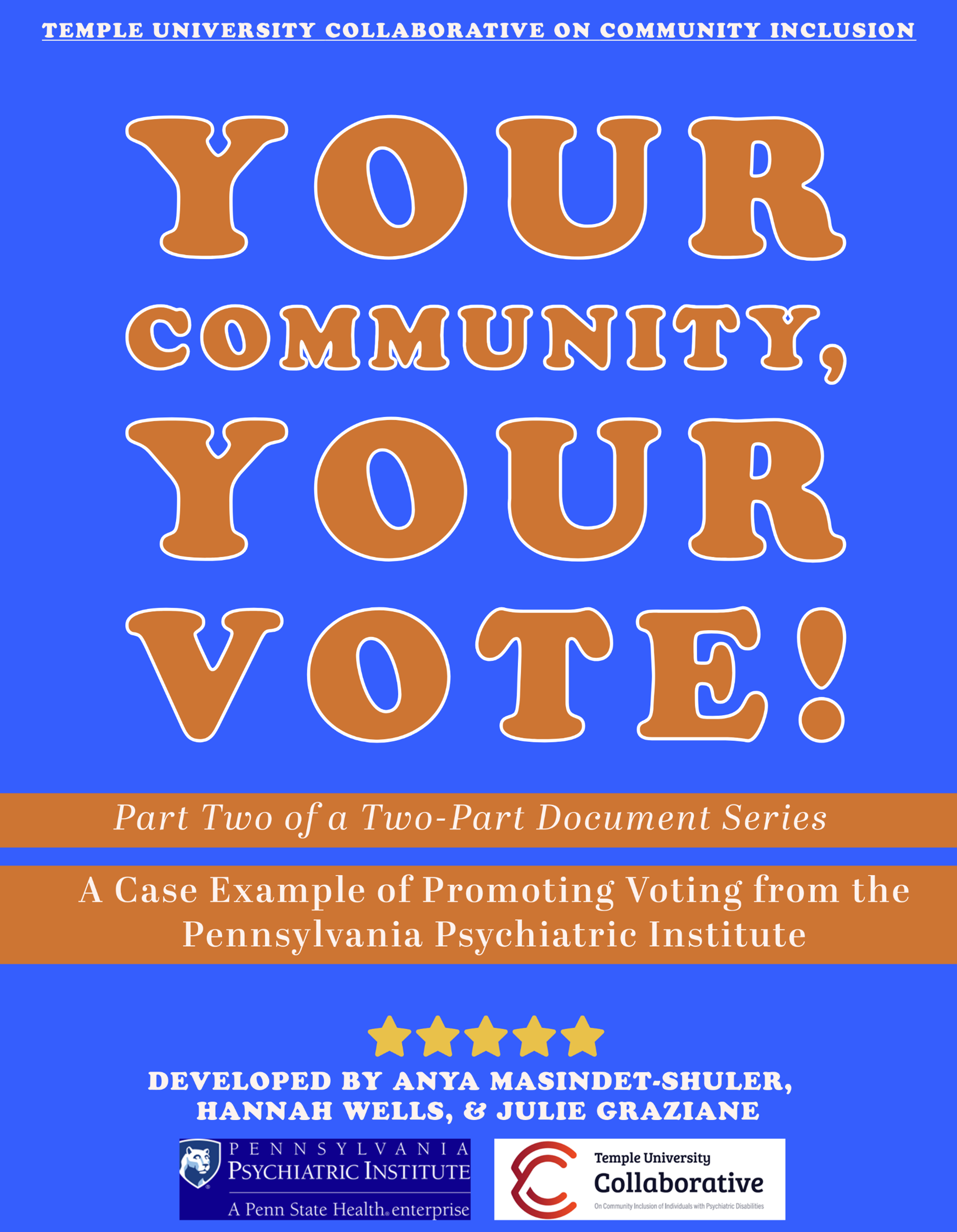A Case Example of Promoting Voting Cover Page – Temple University ...